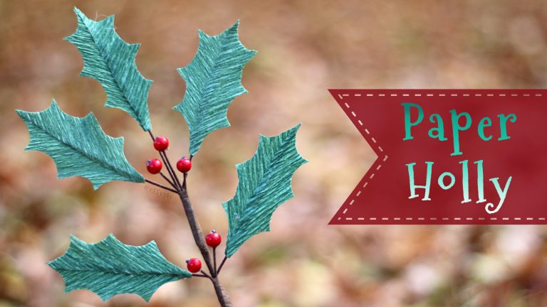 Crepe Paper Holly Tutorial – EssyJae.com