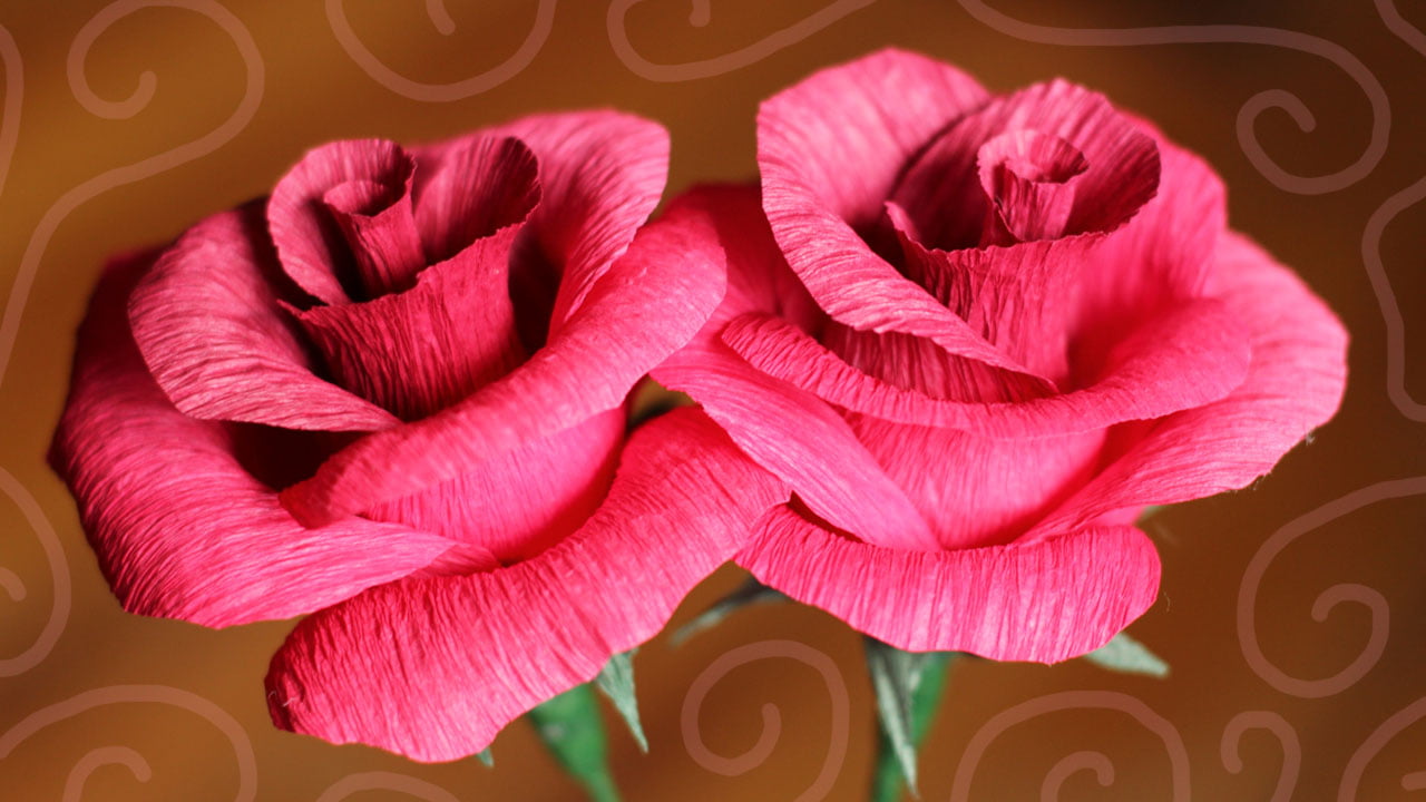 Crepe Paper Rose Tutorial