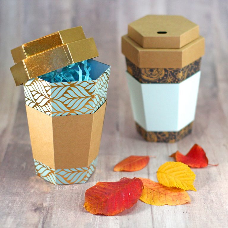 3D Coffee Cup Paper Gift Box Tutorial! – EssyJae.com